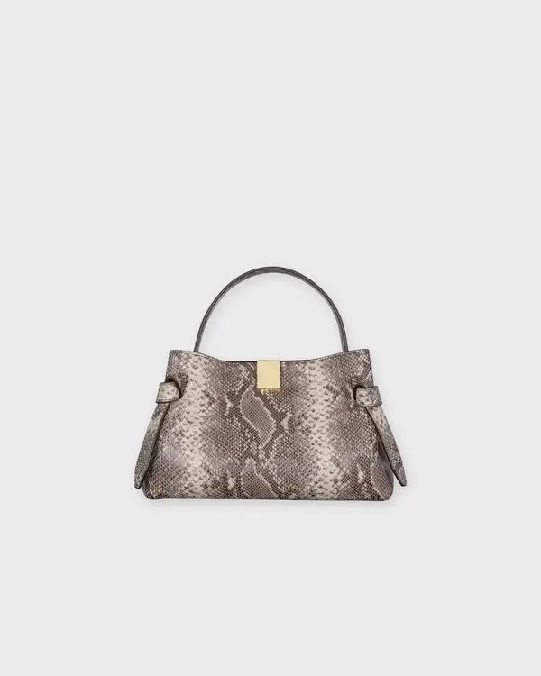 Yuzefi Embossed Leather Mini Top Handle Bag - Snake