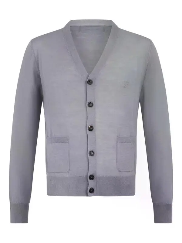 Dsquared2 Pure Wool V-neck Cardigan - Grey