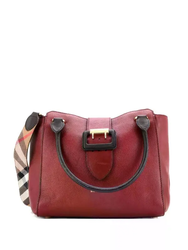 Burberry Buckle Leather Medium Tote