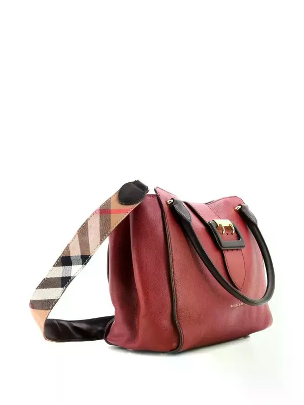 Burberry Buckle Leather Medium Tote