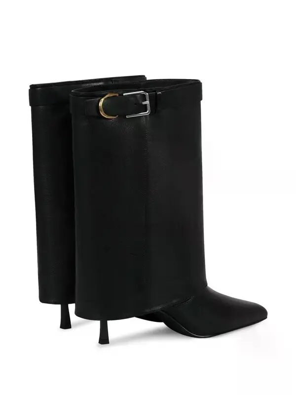POTAMY 70mm Buckle-detail Leather Boots
