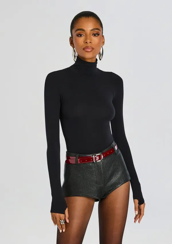 Commando Ballet Turtleneck Bodysuit - Black