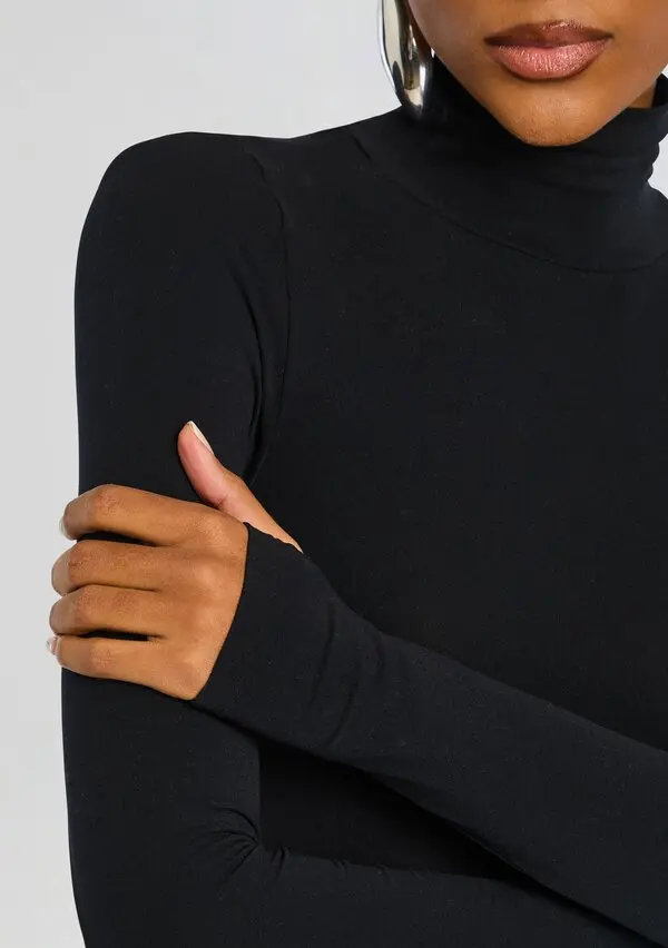 Commando Ballet Turtleneck Bodysuit - Black