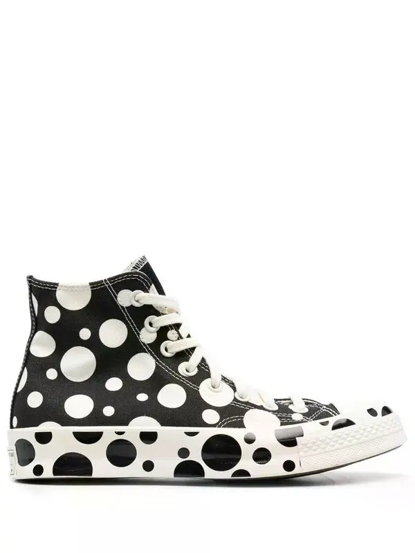 CONVERSE Polka-dot Print Chuck-taylor Sneakers - Black