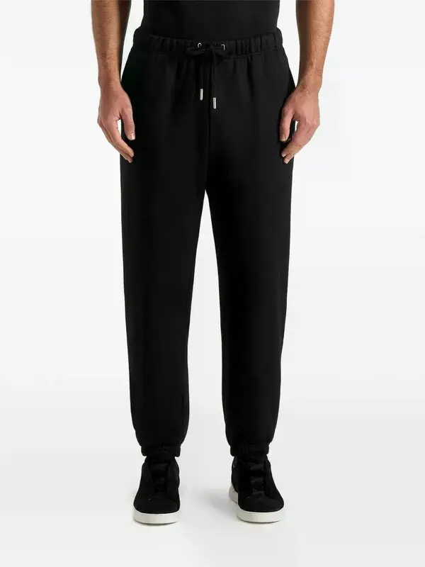 Manière De Voir Alistair Logo-embroidery Regular-fit Elasticated-cuffs Track Pants - Black