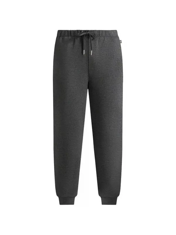Manière De Voir Dion Tapered-fit Elasticated-cuffs Charcoal Track Pants - Grey