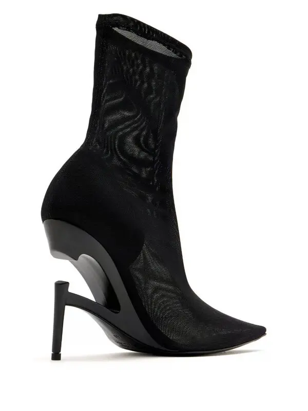B1ARCHIVE 100mm Mesh-textured Pointed-toe Boots