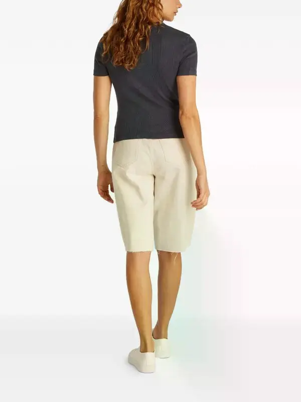 Calvin Klein Ribbed T-shirt With Logo Patch - Grey