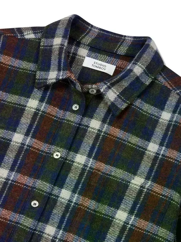 STUDIO TOMBOY Checkered Wool Shirt