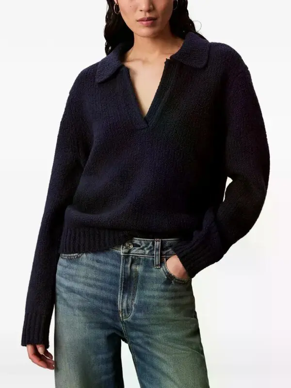 Calvin Klein Boucle Knit V-neck Sweater