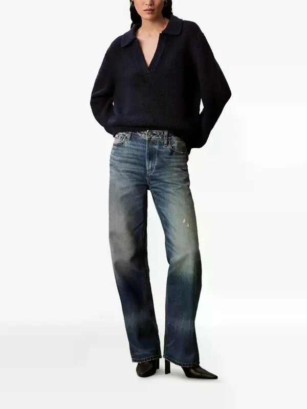 Calvin Klein Boucle Knit V-neck Sweater