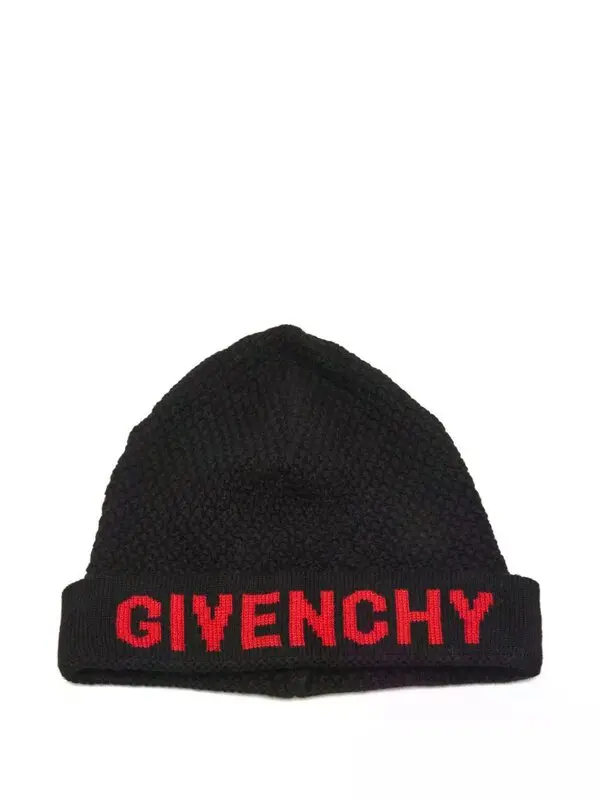 Givenchy Intarsia-logo Beanie Hat - Black