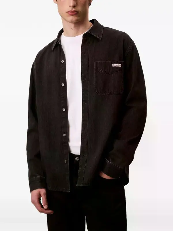 Calvin Klein Pocket Long-sleeve Denim Shirt