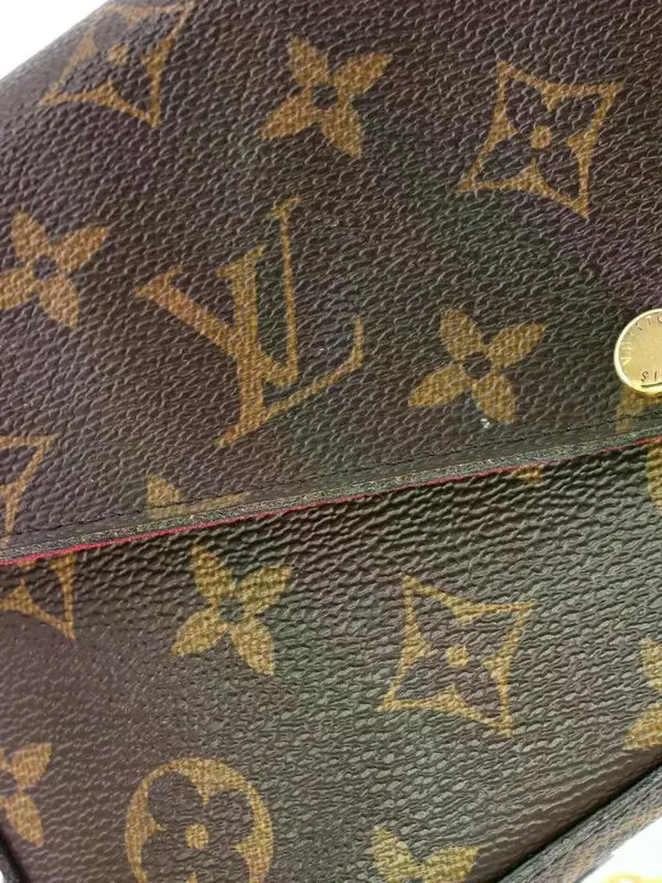 LOUIS VUITTON Felicie Pochette Monogram Canvas Crossbody Bag - Brown