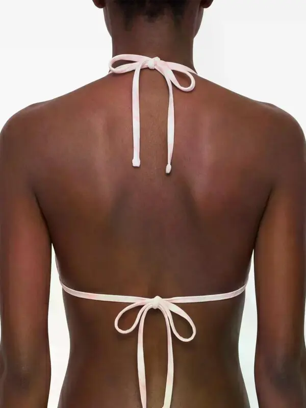 Burberry Checked Bikini Top - White