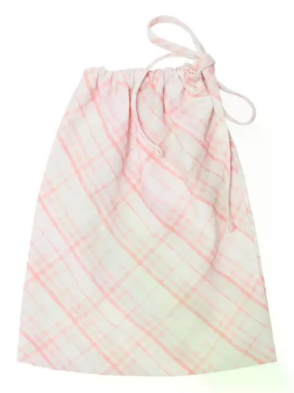 Burberry Checked Bikini Top - White