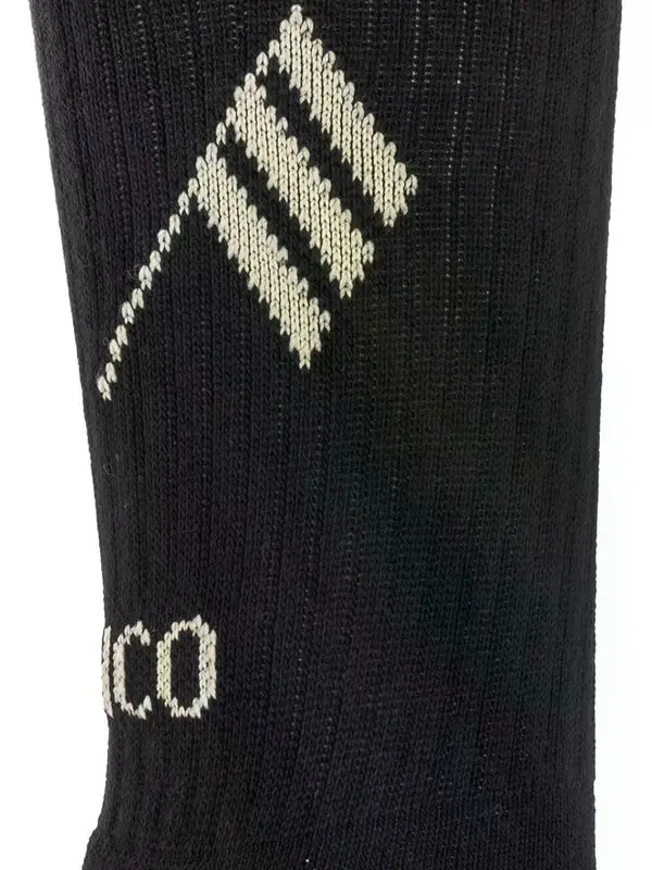 Attico Logo-detail Crew Socks