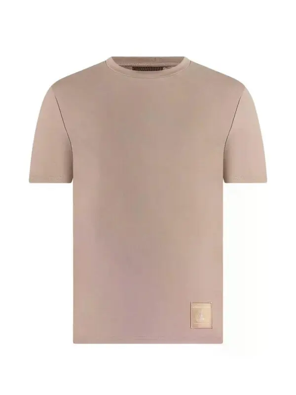 Manière De Voir Matteo Regular-fit Taupe Cotton T-shirt