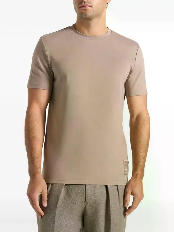 Manière De Voir Matteo Regular-fit Taupe Cotton T-shirt