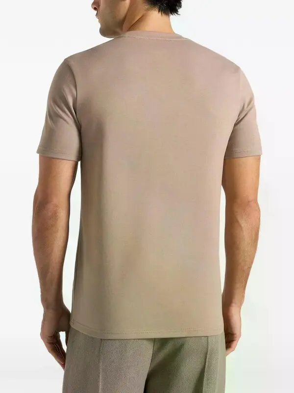 Manière De Voir Matteo Regular-fit Taupe Cotton T-shirt