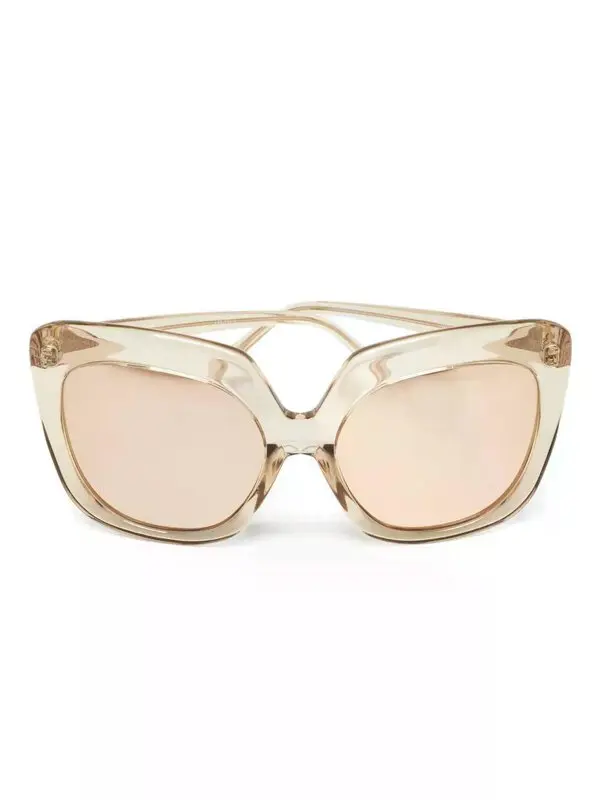 Linda Farrow 2020s Cat-eye Sunglasses - Gold