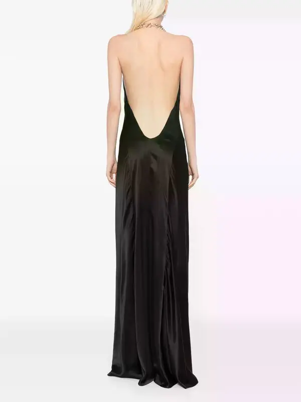 Michelle Mason Halterneck Gown - Black