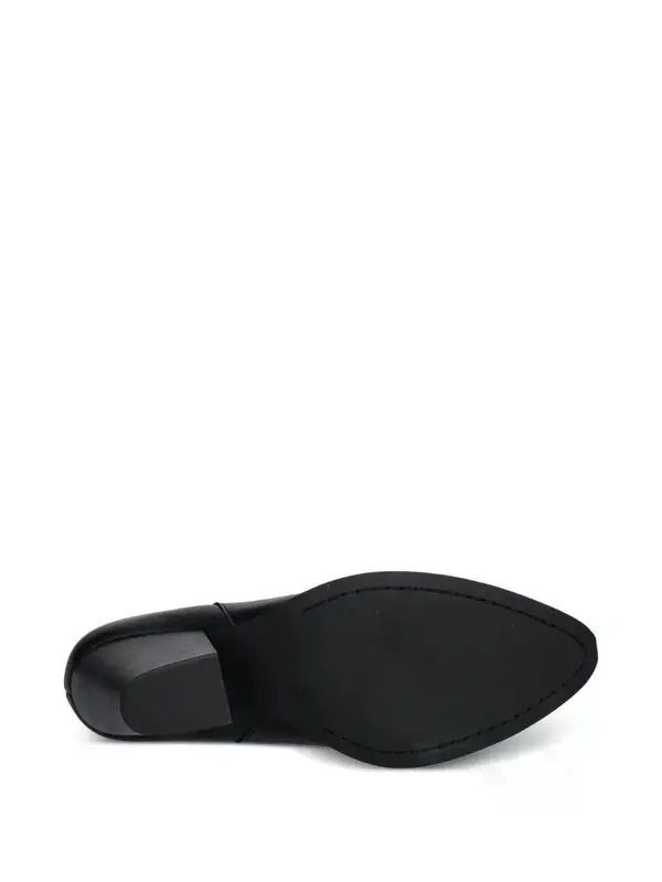 Versace 85mm Pointed-toe Logo-detail Boots