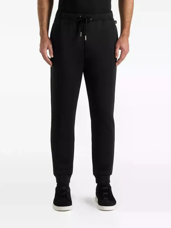 Manière De Voir Dion Tapered-fit Elasticated-cuffs Track Pants - Black