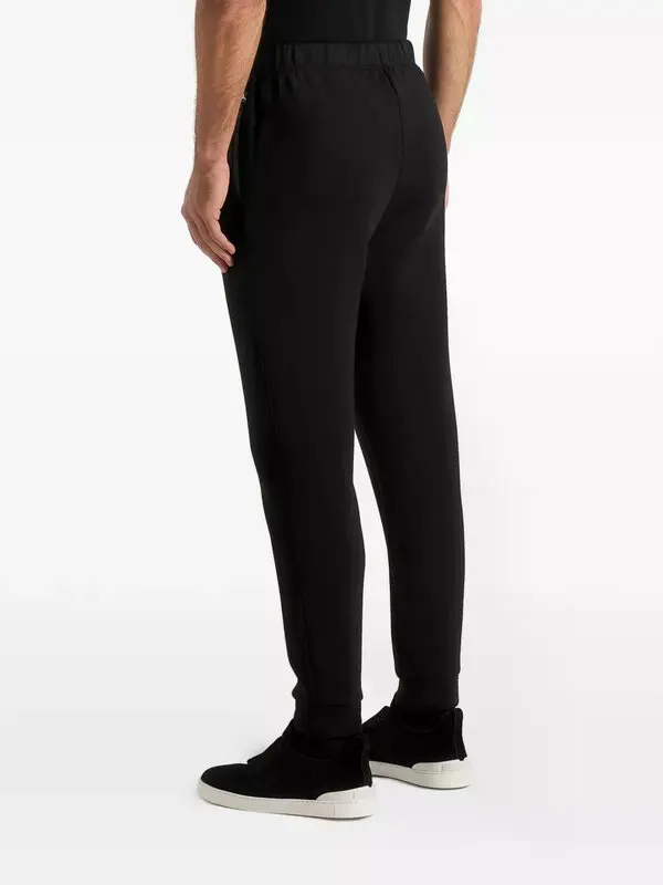 Manière De Voir Dion Tapered-fit Elasticated-cuffs Track Pants - Black