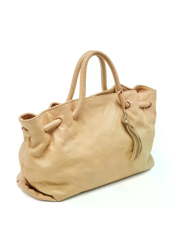 Furla Chevron-pattern Leather Tote Bag