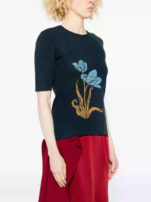 Erdem Floral-motif Knitted T-shirt