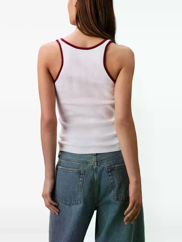 Calvin Klein Ribbed Contrast-trim Tank Top