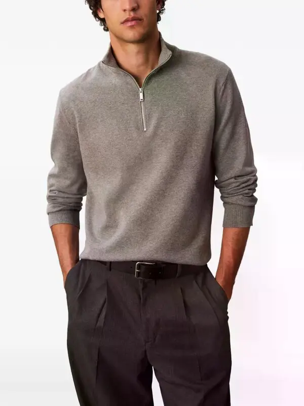 Calvin Klein Zip-fastening Sweater - Grey