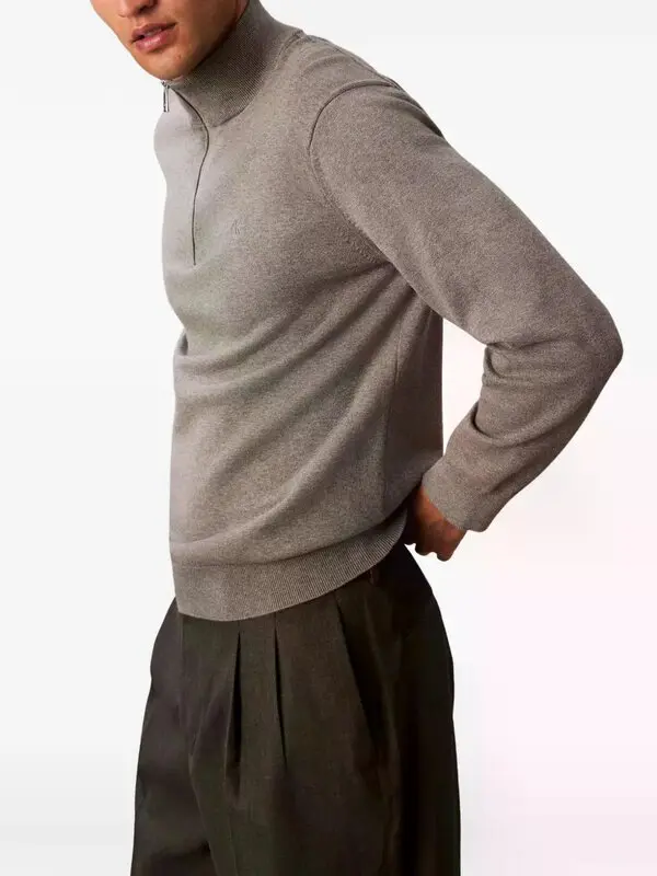 Calvin Klein Zip-fastening Sweater - Grey