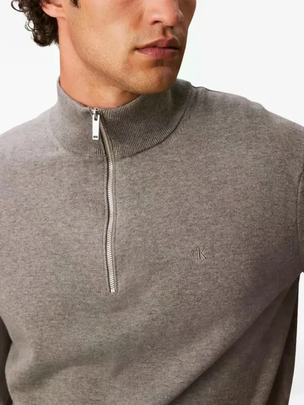 Calvin Klein Zip-fastening Sweater - Grey