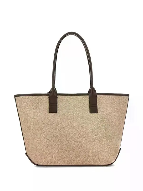 Hogan Top Handle Tote Bag With Logo Charm