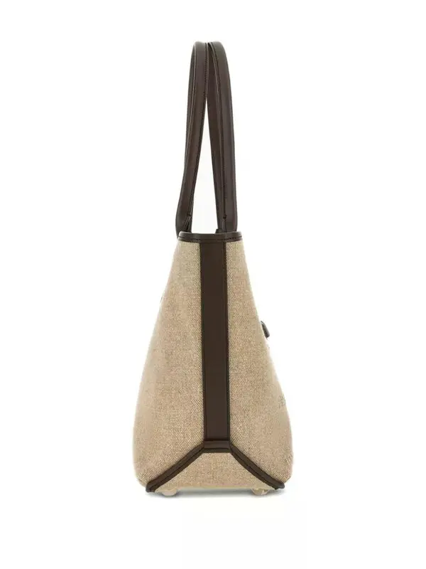 Hogan Top Handle Tote Bag With Logo Charm