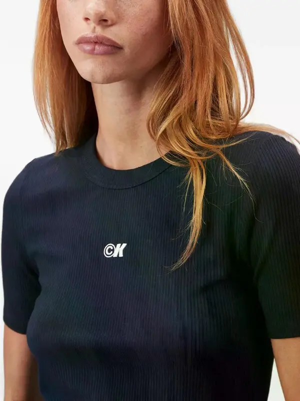 Calvin Klein Ribbed Logo T-shirt