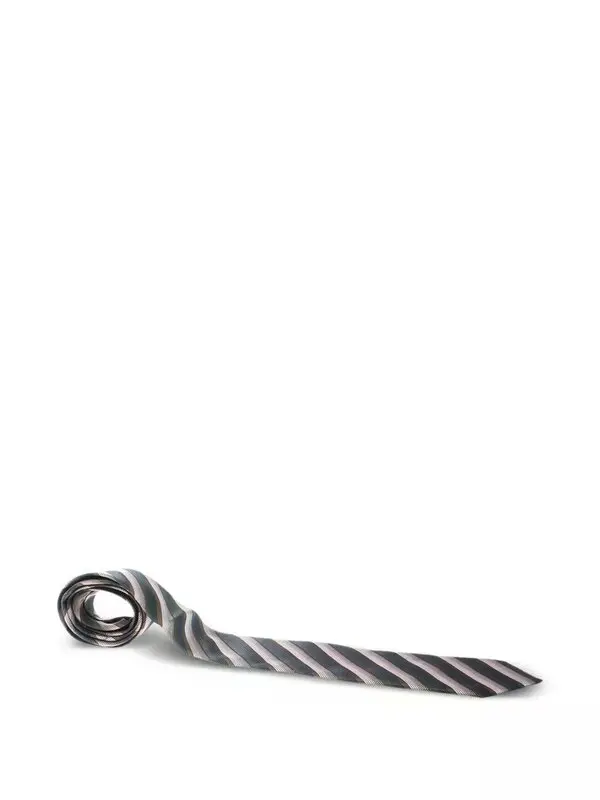 LANVIN 2010 Diagonal-stripe Neck Tie - Brown