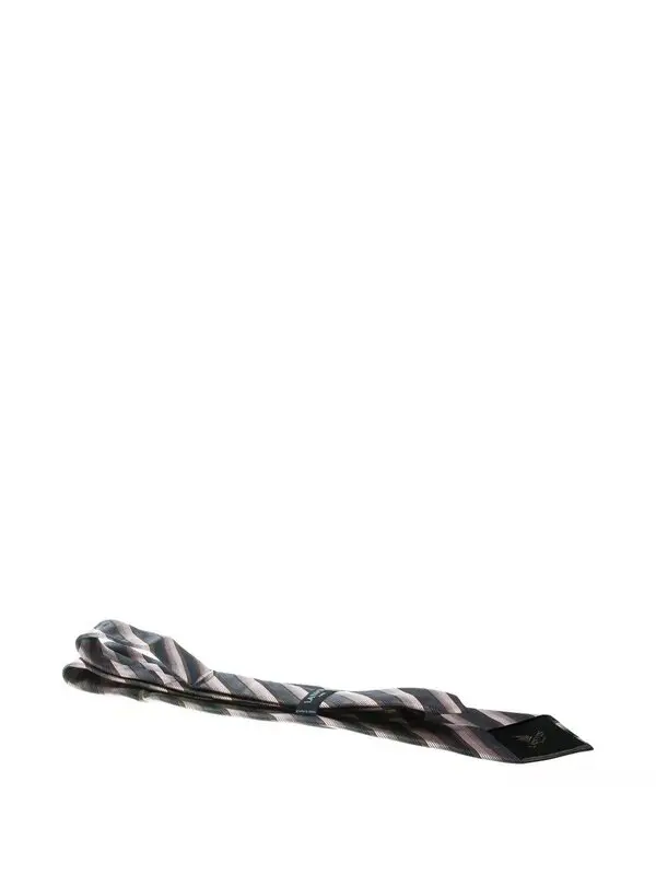 LANVIN Diagonal Stripe Silk Neck Tie