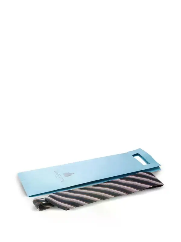 LANVIN Diagonal Stripe Silk Neck Tie