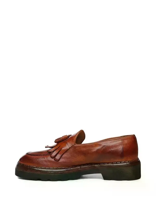 Eleventy Tassel Leather Loafers