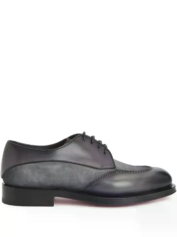 Santoni Suede-panel Derby Shoes