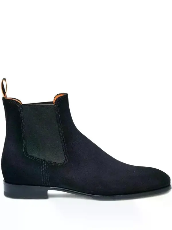 Santoni Suede Chelsea Boots - Blue