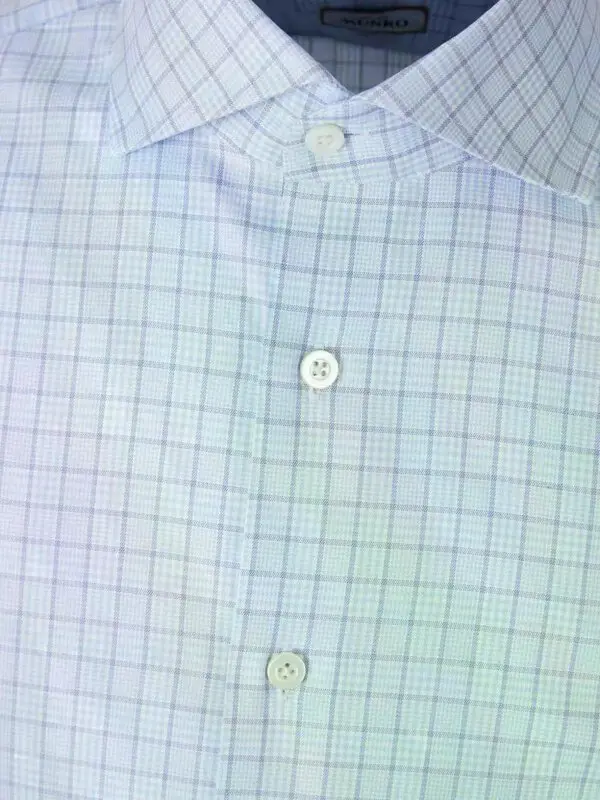 ATELIER MUNRO Buttoned Check Dress Shirt