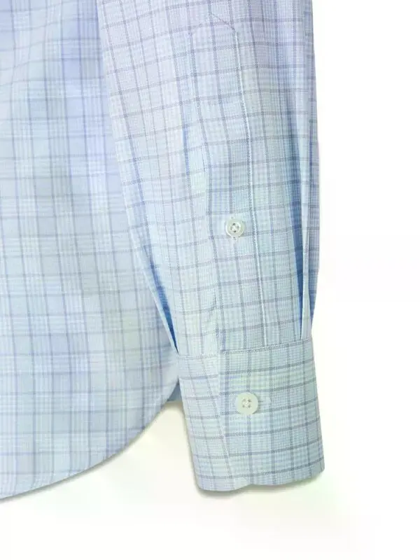 ATELIER MUNRO Buttoned Check Dress Shirt