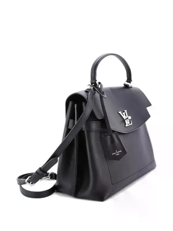 LOUIS VUITTON Lockme Ever Handbag Leather Mm Satchel - Black
