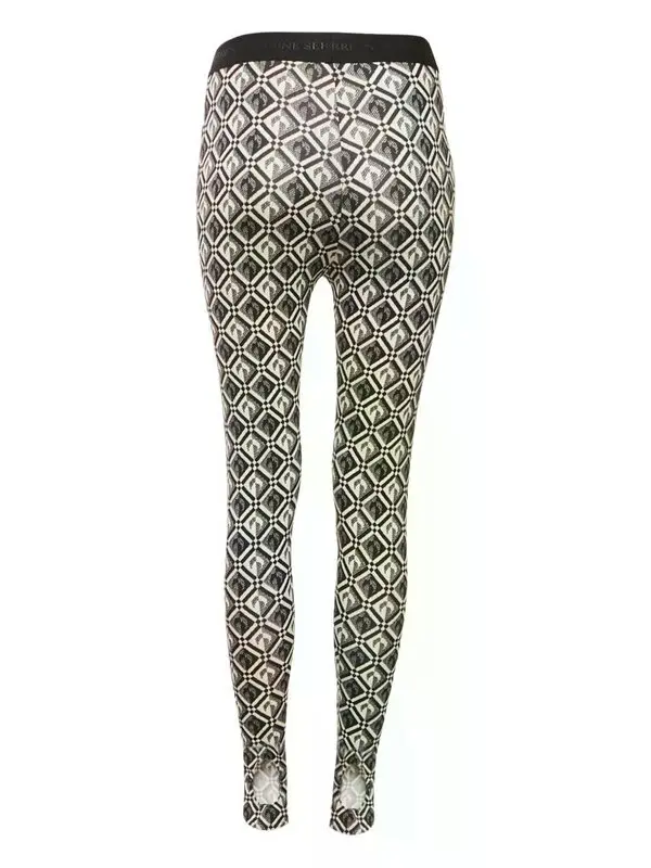 MARINE SERRE Moon-print Leggings - Black