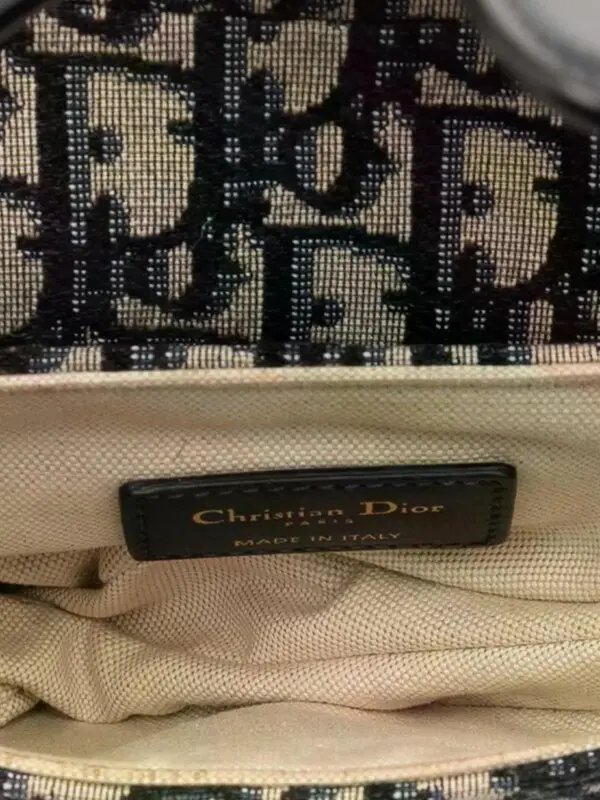 Dior 2019 Mini Oblique Canvas Saddle Bag - Blue