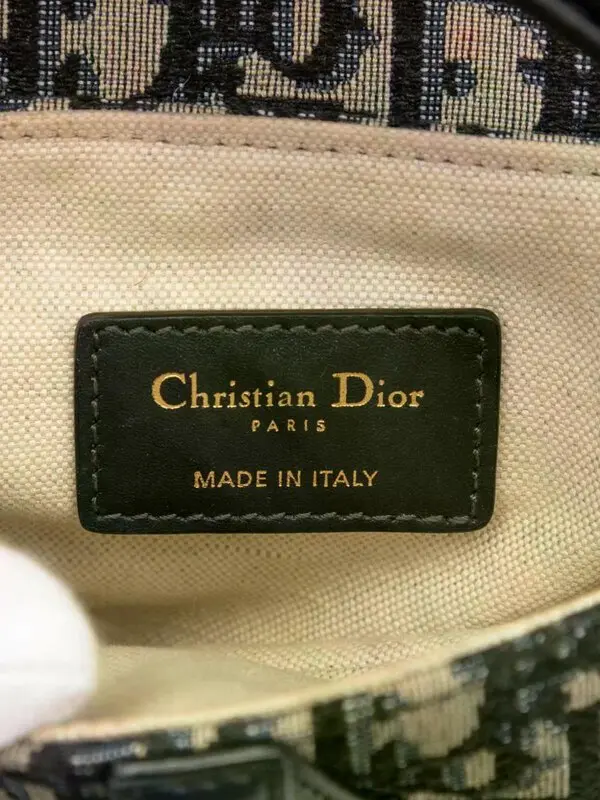 Dior 2019 Mini Oblique Canvas Saddle Bag - Blue